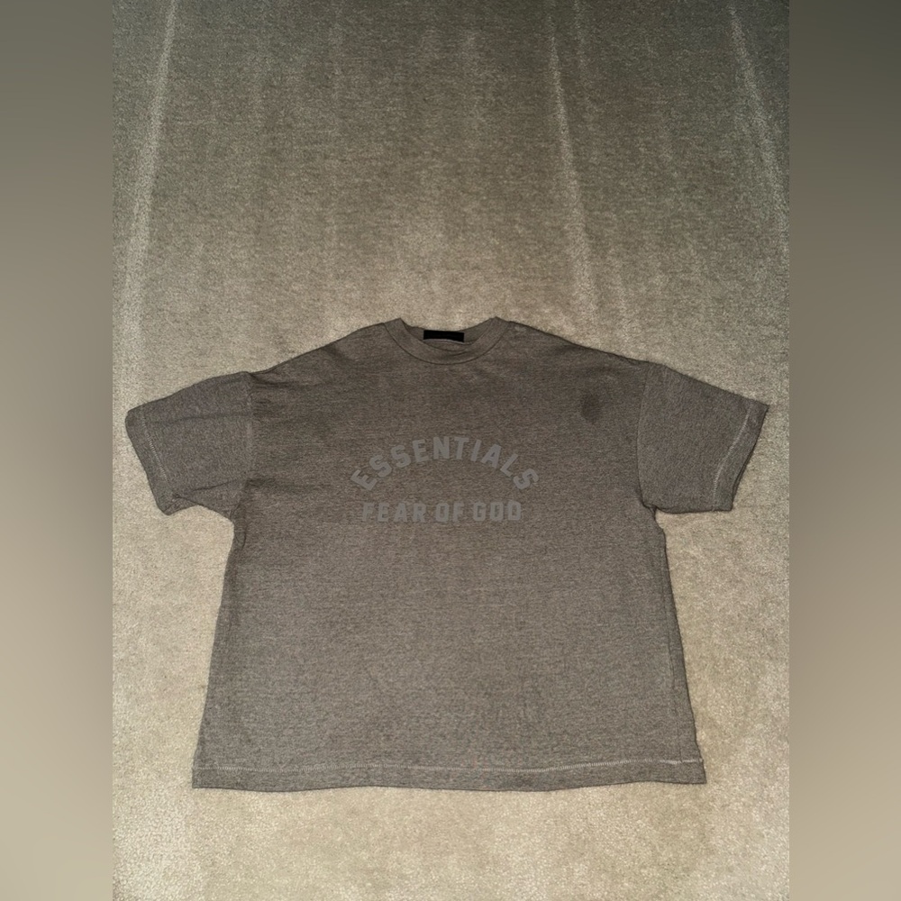 Fear Of God Essentials Oversized Heather Grey Tee Shi… - Gem